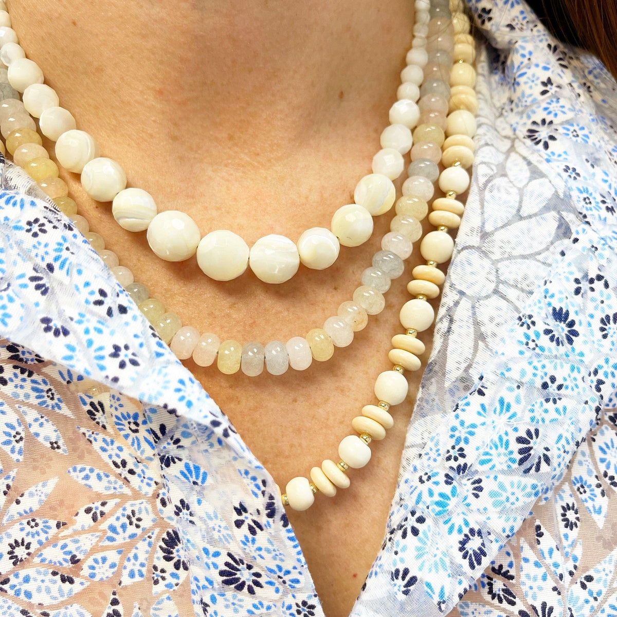 BEADazzled | Neutral Beaded Necklace – Jaimie Nicole