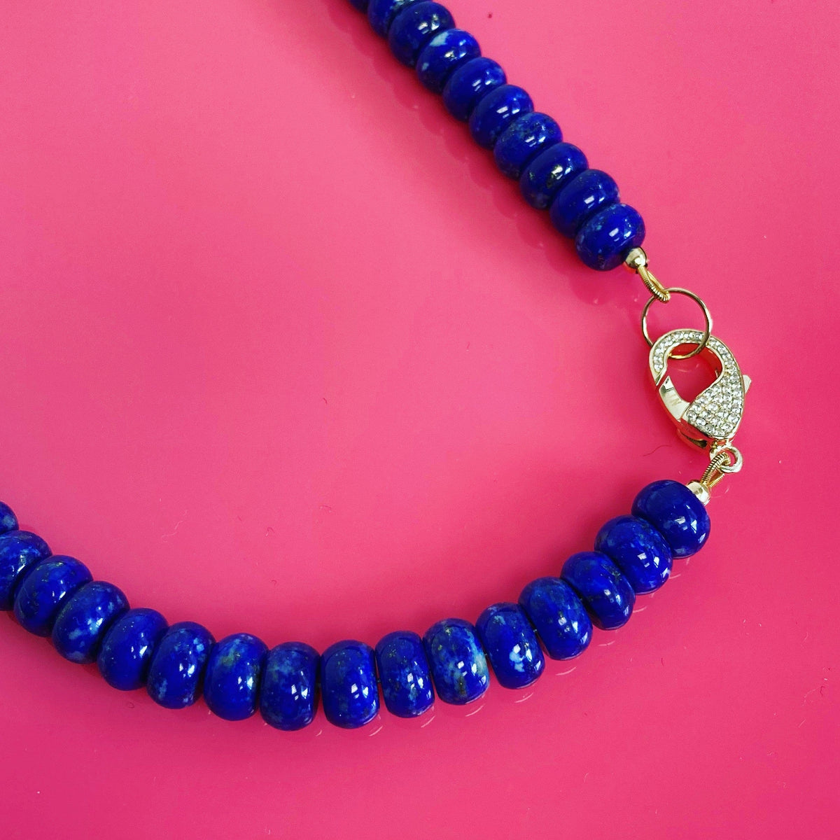 BEADazzled | Lapis Baroque Pearl Beaded Necklace – Jaimie Nicole